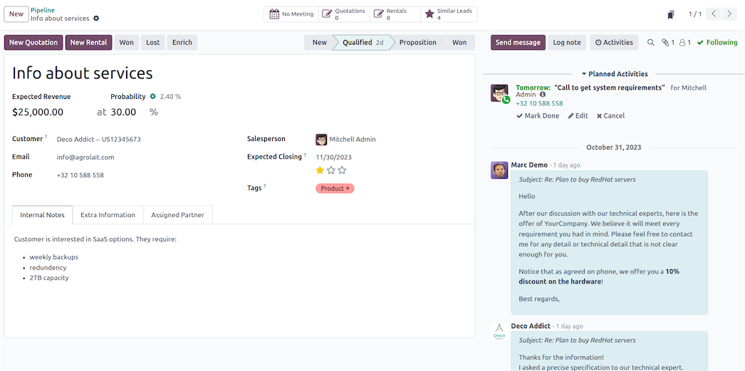 Boost Sales Efficiency: Odoo CRM Platform